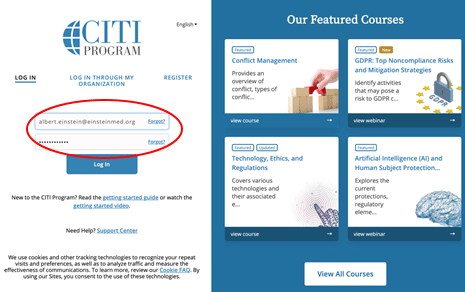 CITI Training Support | Office of Human Research Affairs | Albert ...