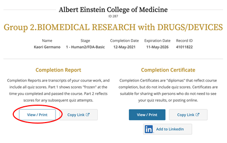 CITI Training Support | Office of Human Research Affairs | Albert ...